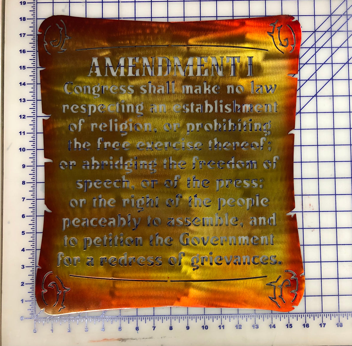 1st Amendment wall plaque – MOUNTAIN MAN METAL ART, LLC