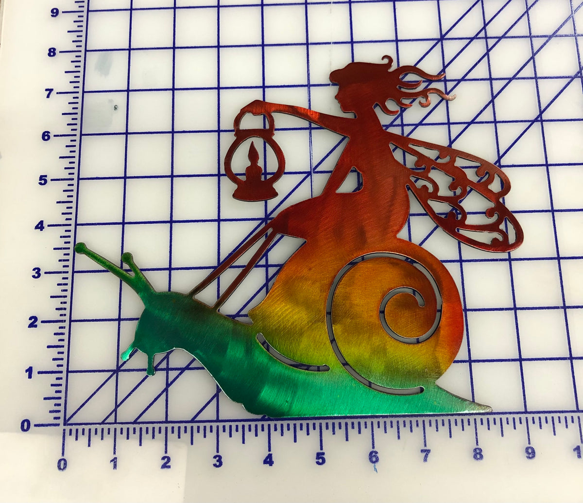 Fairy riding snail – MOUNTAIN MAN METAL ART, LLC